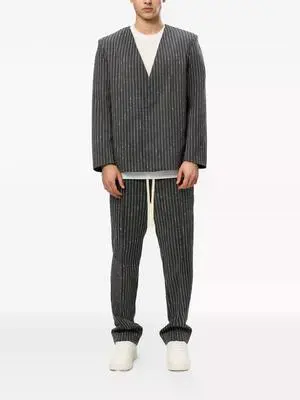 HAMZA 247 Striped Trousers - Grey