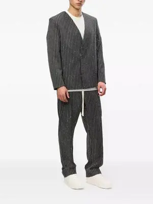 HAMZA 247 Striped Trousers - Grey