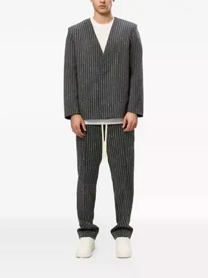 HAMZA 247 Striped Blazer - Grey