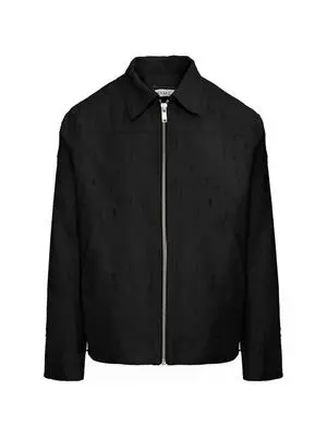 HAMZA Distressed Zip-up Overshirt