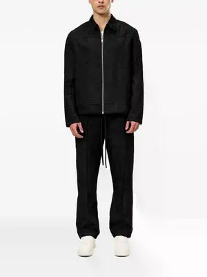 HAMZA Distressed Zip-up Overshirt