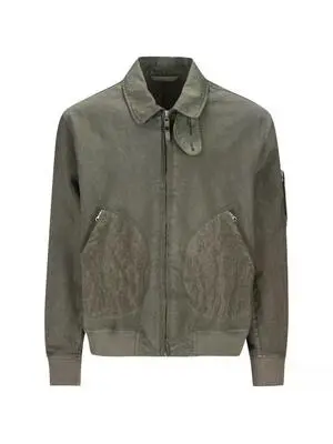 MASSIMO OSTI STUDIO Collared Zip Jacket - Green