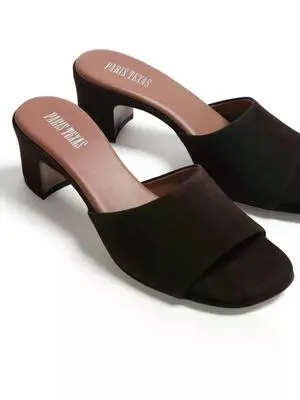 Paris Texas Ava Block-heel Mules - Brown