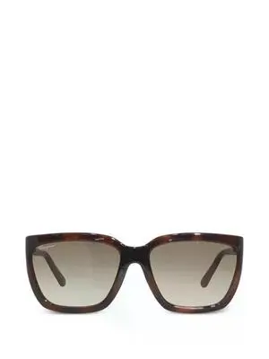 FERRAGAMO Full Rim Square Sunglasses - Brown