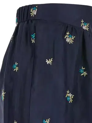 FORTE_FORTE Floral-print Trousers - Blue