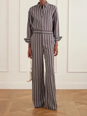 Veronica Beard Lloyd Striped Woven Shirt