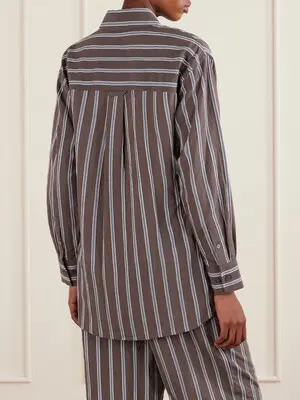 Veronica Beard Lloyd Striped Woven Shirt