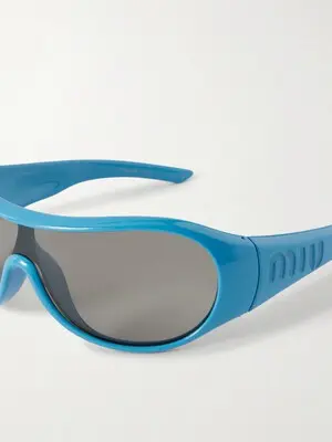 Miu Miu Rounded-frame Acetate Sunglasses - Blue