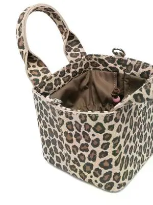 D.a.t.e. Cubo Leopard-print Tote