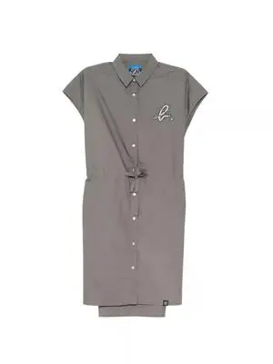 AGNES B. Embroidered-logo Shirt Dress