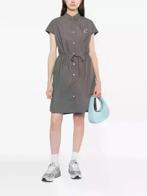 AGNES B. Embroidered-logo Shirt Dress