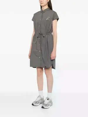 AGNES B. Embroidered-logo Shirt Dress