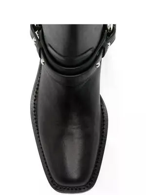 Rabanne Block Heel Boots With Harness Detail
