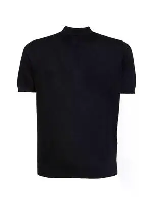 Fedeli Gabriel Giza Buttoned Classic Collar Polo Shirt - Blue
