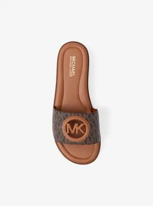 Michael Kors Carissa Logo Slide Sandal - Brown
