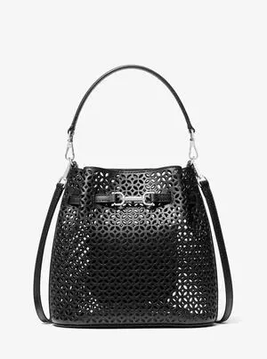 Michael Kors Silver Tone Bucket Bags For Women