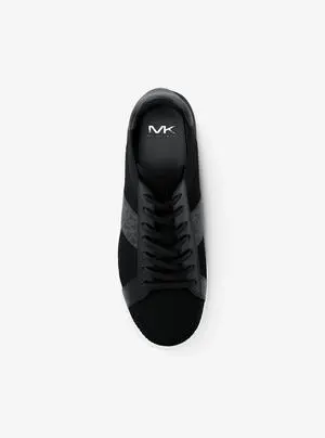 Michael Kors Jacob Mixed-media Sneakers - Black
