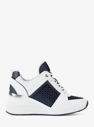 Michael Kors Georgie Perforated Trainer - Blue