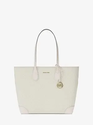 Michael Kors Eva Large Signature Logo Tote Bag - Natural