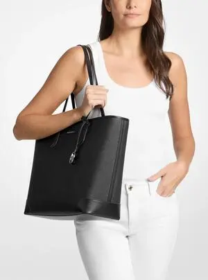 Michael Kors Large Saffiano Leather Tote Bag - Black