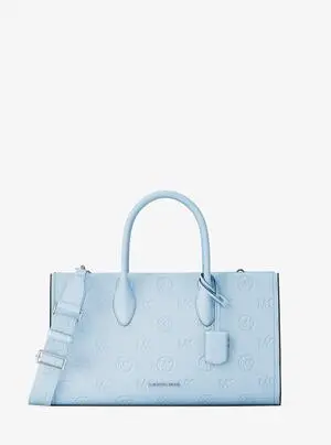 Michael Kors Mirella Medium Logo Debossed Satchel