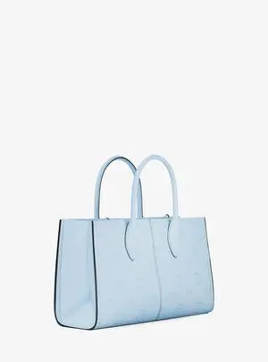Michael Kors Mirella Medium Logo Debossed Satchel