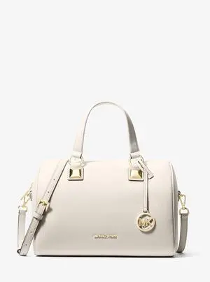 Michael Kors Pebbled Leather Duffle Bag - Natural