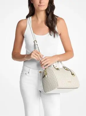 Michael Kors Signature Logo Duffle Bag - Natural
