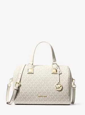 Michael Kors Signature Logo Duffle Bag - Natural