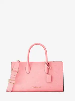 Michael Kors Mirella Medium Logo Debossed Satchel