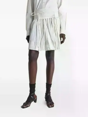 LEMAIRE Crinkled Wrap Skirt - Neutrals