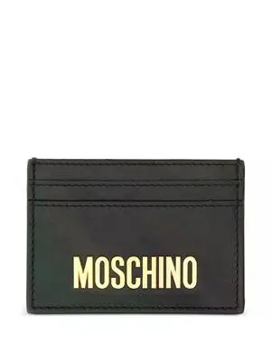 Moschino Logo-plaque Card Holder - Black