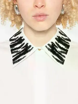 Max Mara Embellished-collar Shirt - White