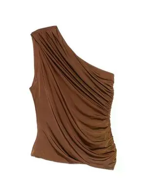 MARSEM One-shoulder Top - Brown