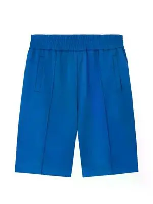 Palm Angels Curved Logo Track Shorts - Blue