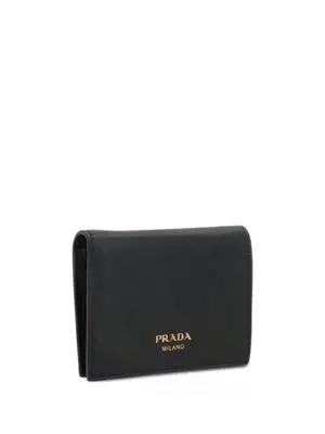 Prada Logo-lettering Leather Wallet