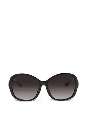 FERRAGAMO Full Rim Oval-frame Sunglasses - Black