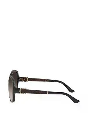 FERRAGAMO Full Rim Oval-frame Sunglasses
