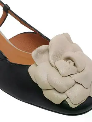 ANGEL ALARCON Flower Slingback Pumps