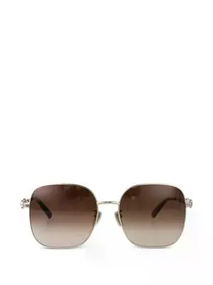 Gucci Horsebit-detail Square-frame Sunglasses - Gold