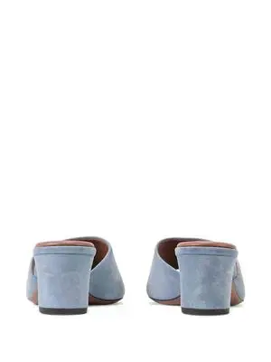Paris Texas Ava Block-heel Mules - Blue