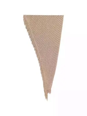 SIMONA CORSELLINI Metallic-effect Open-knit Scarf - Brown