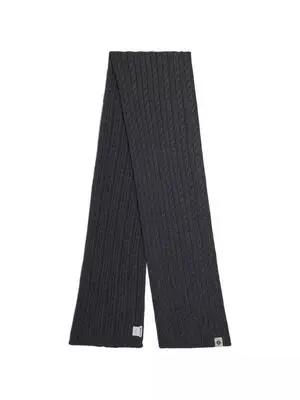 Bally Cable-knit Wool Scarf - Grey