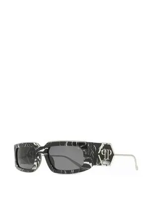 Philipp Plein Marble Rectangle Sunglasses