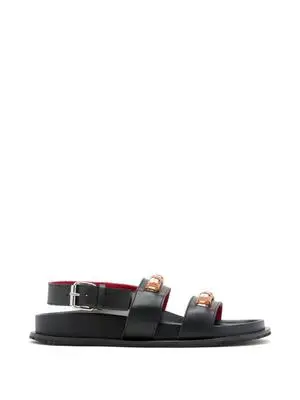 Plan C Buckle-strap Leather Sandals