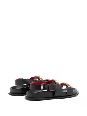 Plan C Buckle-strap Leather Sandals