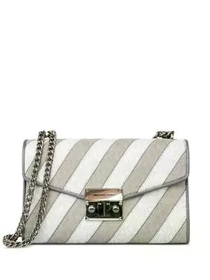 Michael Kors Striped Shoulder Bag