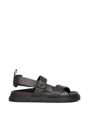 Fendi Logo-detail Leather Sandals