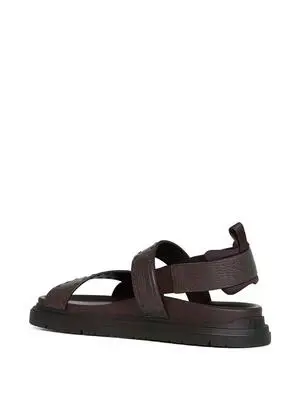 Fendi Logo-detail Leather Sandals