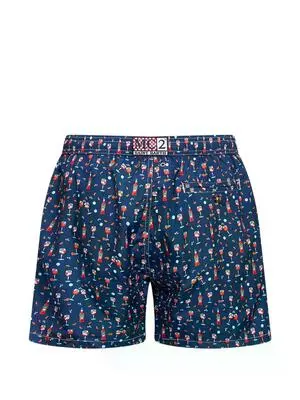 MC2 SAINT BARTH Printed Swim Shorts - Blue